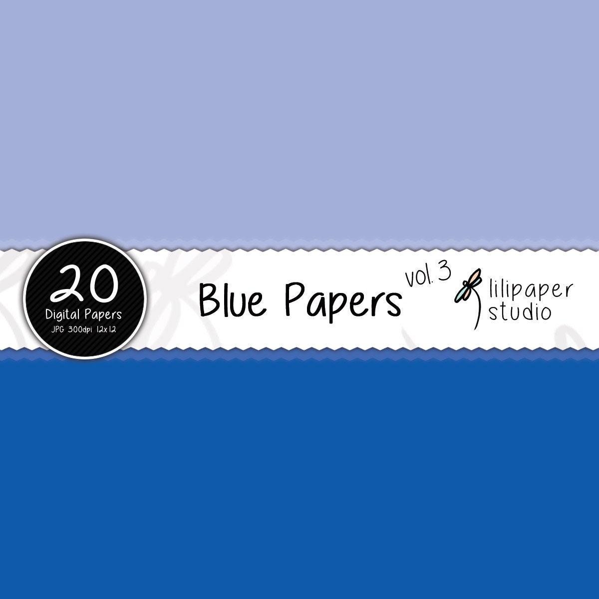 Solid Blue Digital Papers Shades of Dark Blue Scrapbook - Etsy
