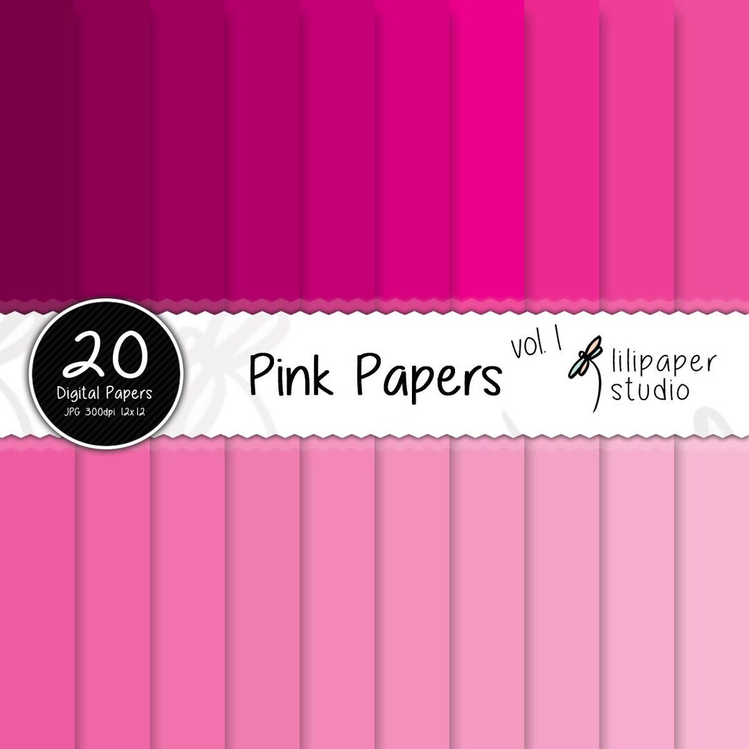 Solid Pink Digital Papers | 20 Seamless Candy Pink Backgrounds ...