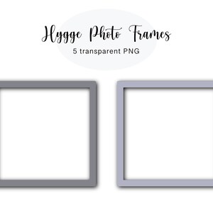 Hygge Digital Picture Frames Cliparts | 5 Transparent PNG Files ...