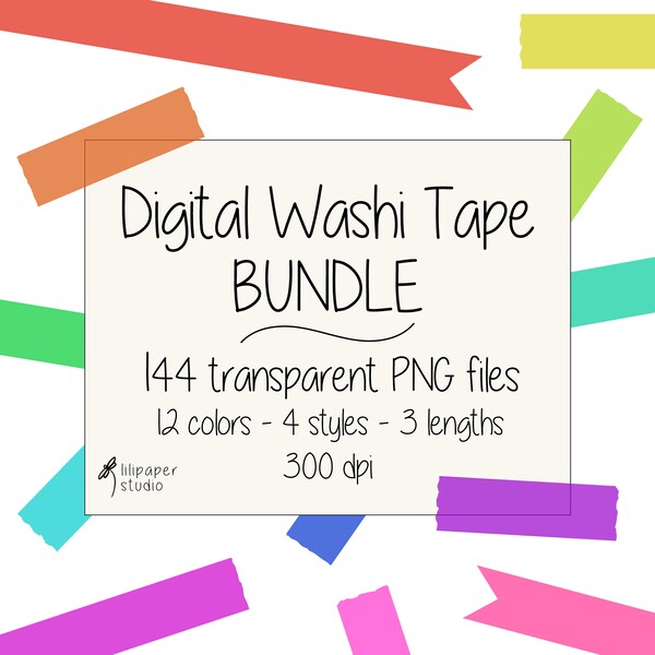 Digital Washi Tape - Etsy