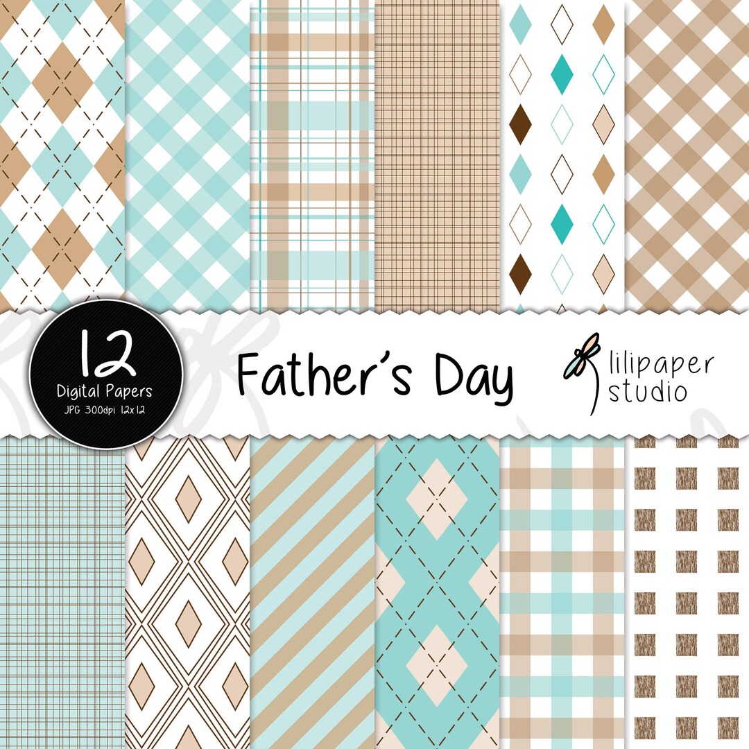 Father’s Day Digital Papers | 12 Seamless Father’s Day Backgrounds ...