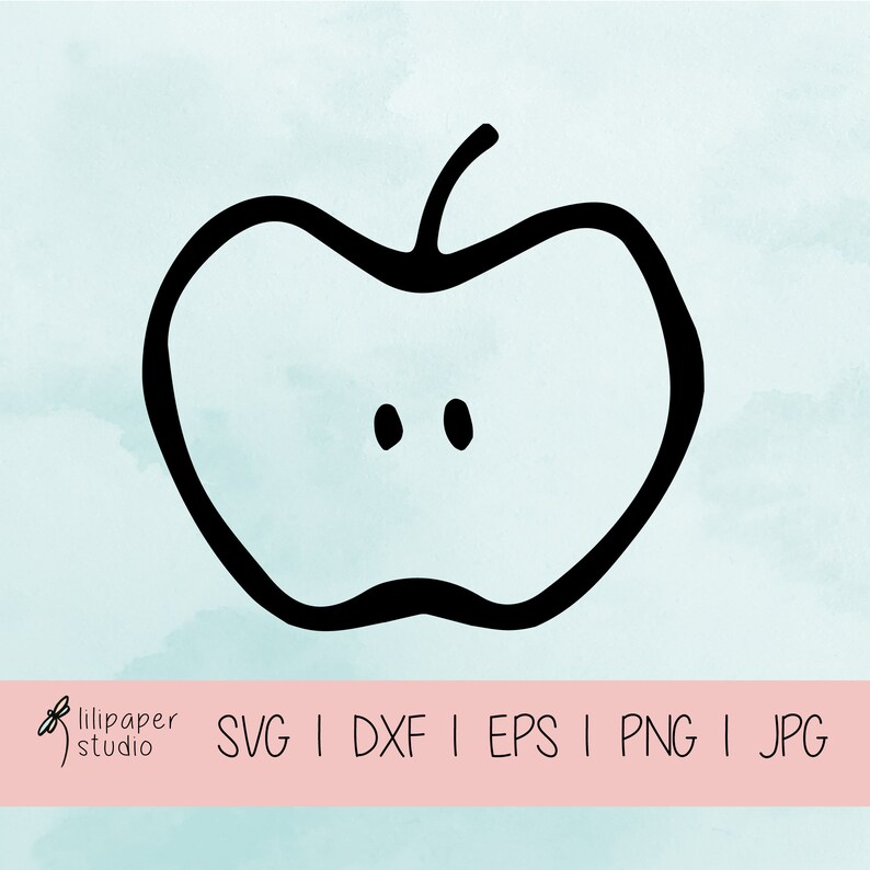 Apple SVG Hand Drawn Apple Clipart Hand Drawn Apple Cut - Etsy Canada
