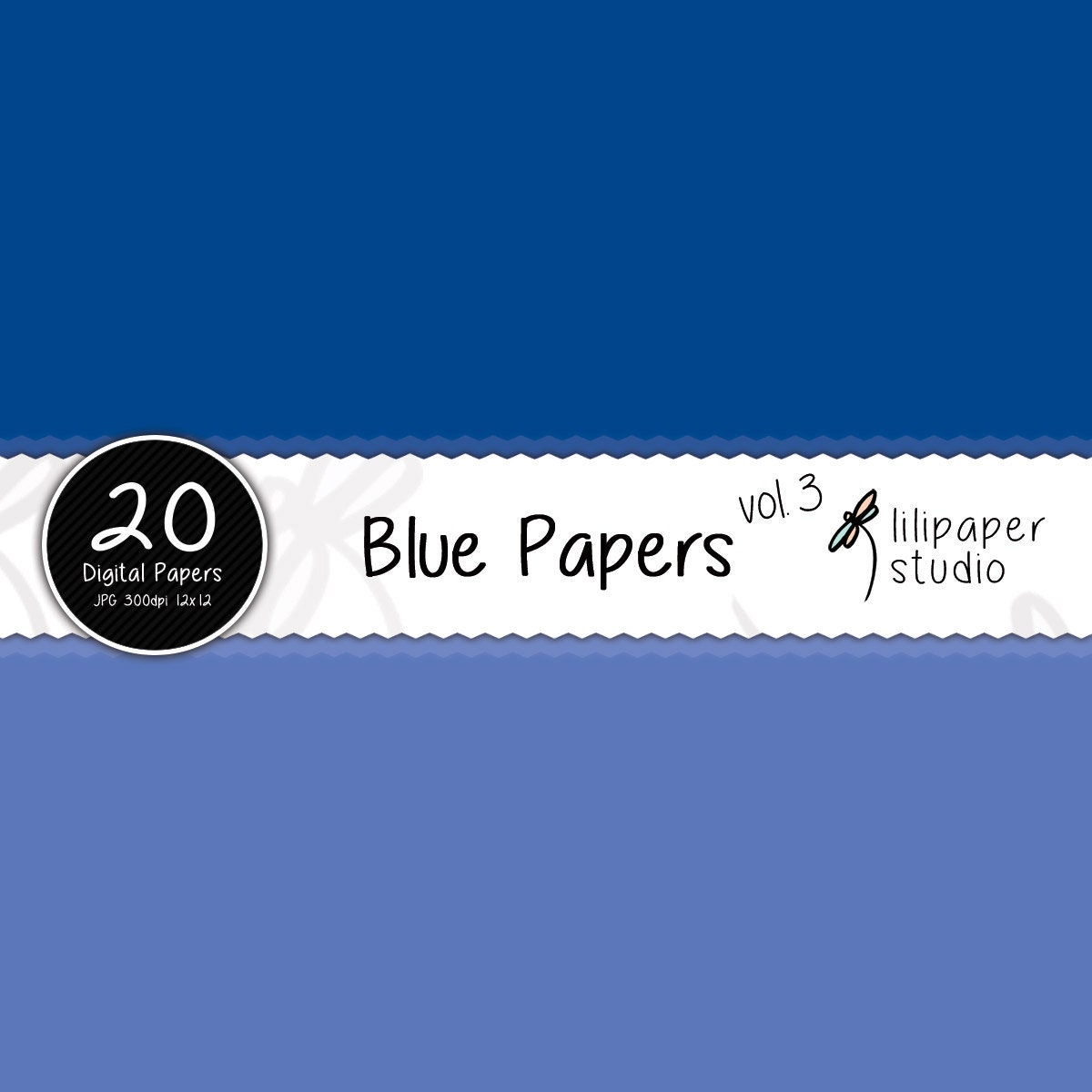 Solid Blue Digital Papers Shades of Dark Blue Scrapbook - Etsy