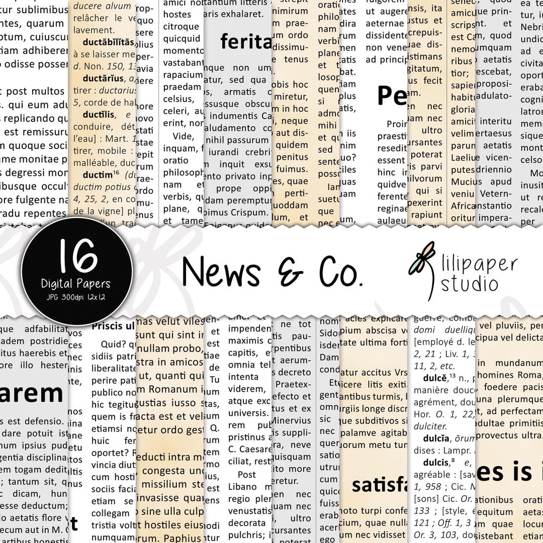 Newspaper Digital Papers | 16 Dictionary & Newspaper Backgrounds ...