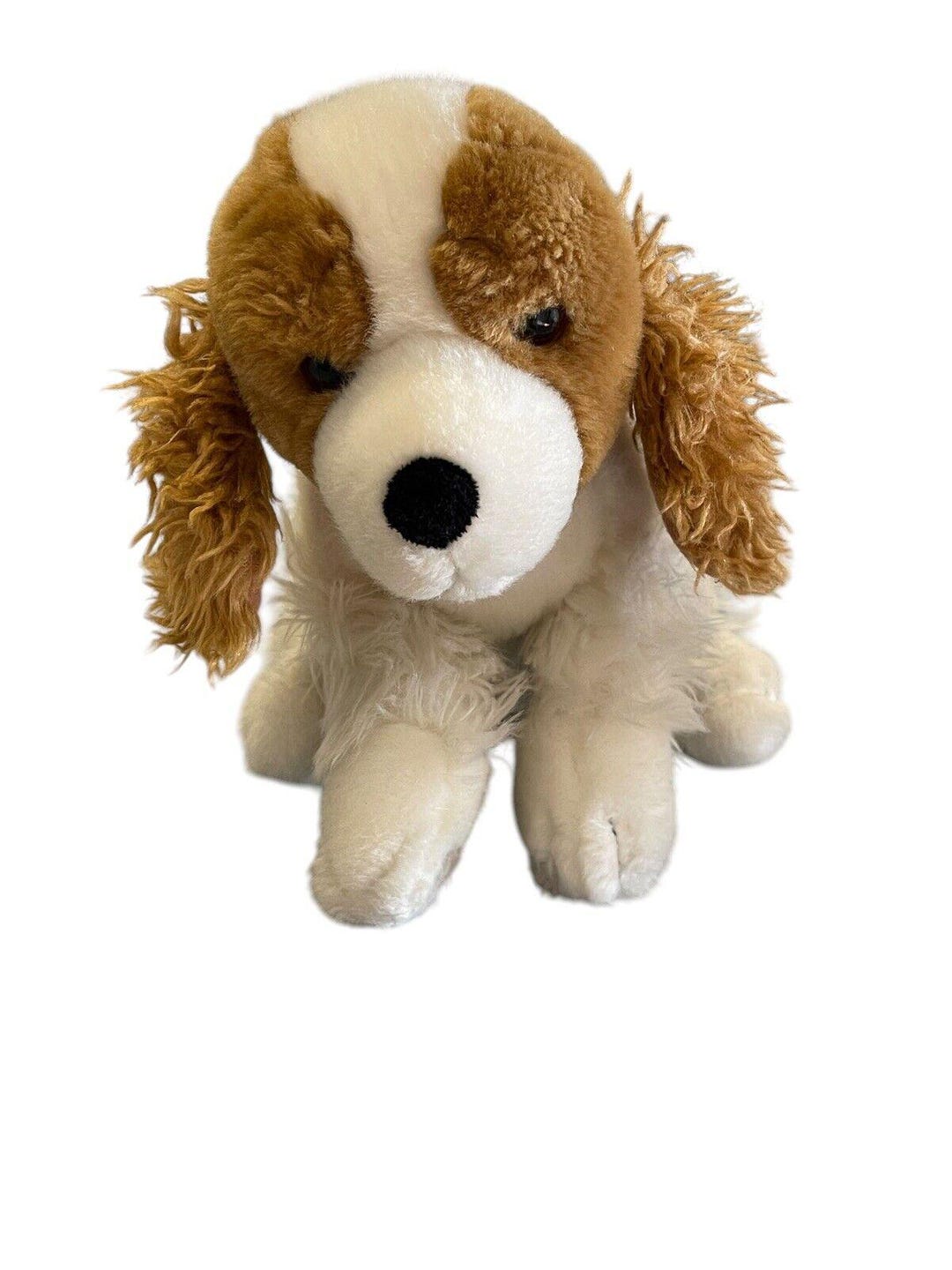 TOYS R US Stuffed Plush White Brown Cocker Spaniel Dog Puppy 2010 12 ...