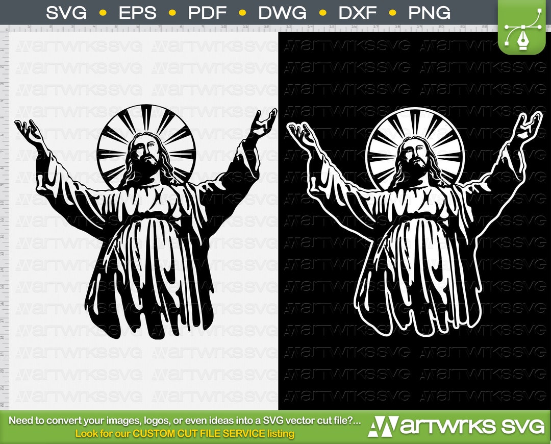 Jesus SVG Laser Cut Files | Religious SVG by Artworks SVG - Etsy