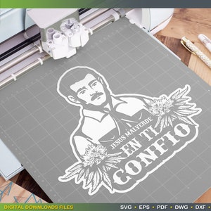 Jesus Malverde | En Ti Confio Rear Window Decal SVG Files for Cricut ...