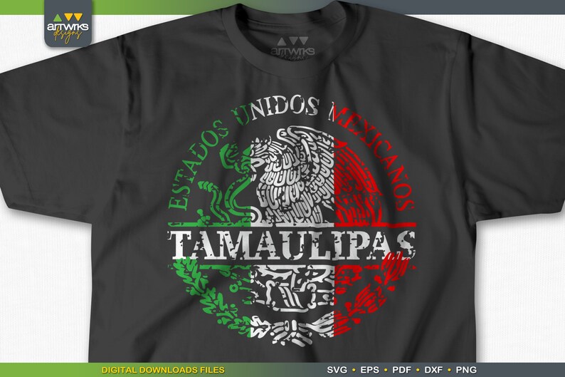Distressed Mexican Eagle SVG Coat of Arms Eagle Split Monogram SVG File ...