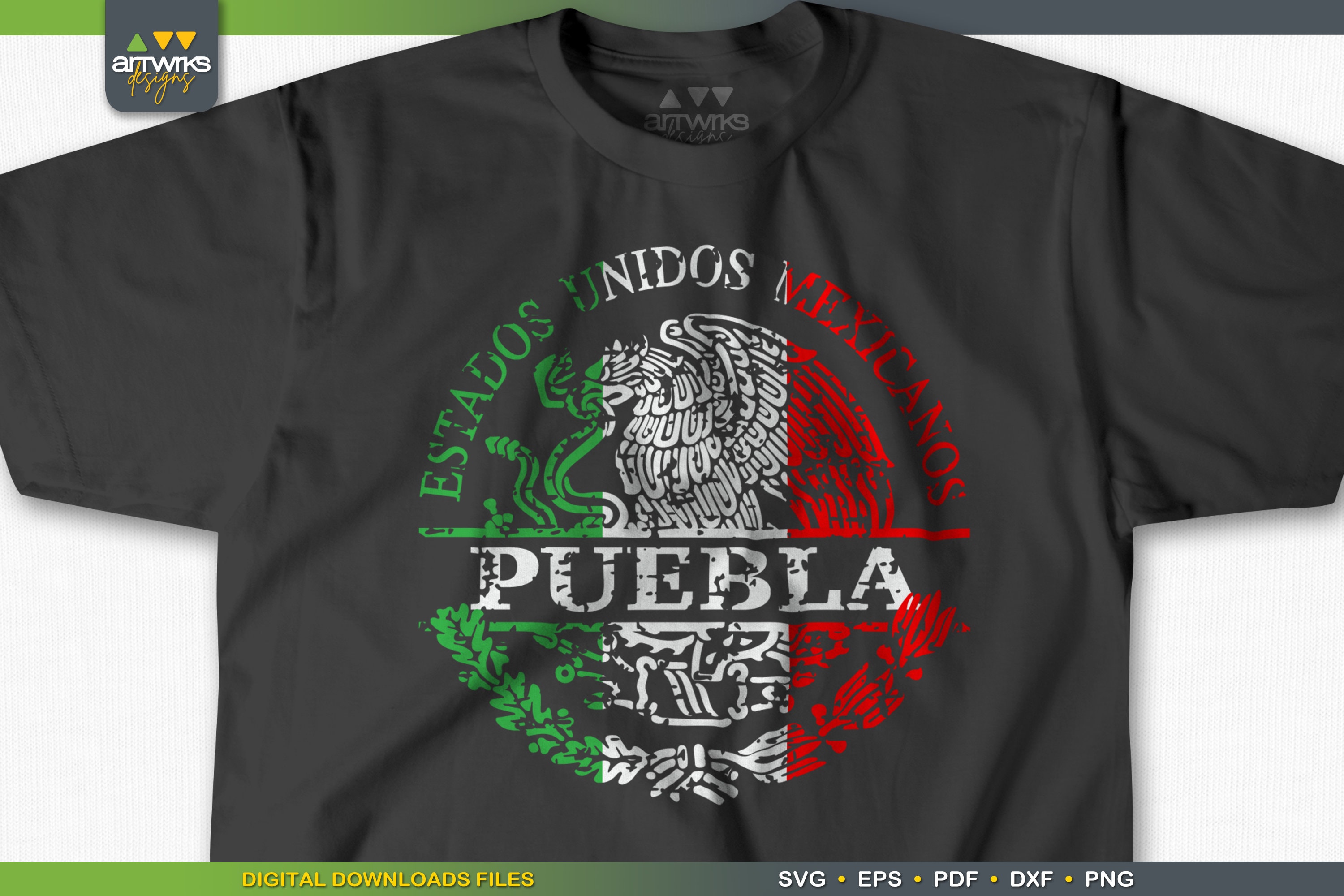 Distressed Escudo Nacional Aguila Mexicana Split Monogram SVG - Etsy