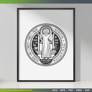 San Benito | Saint Benedict Medal Catholic SVG Files for Cricut and ...