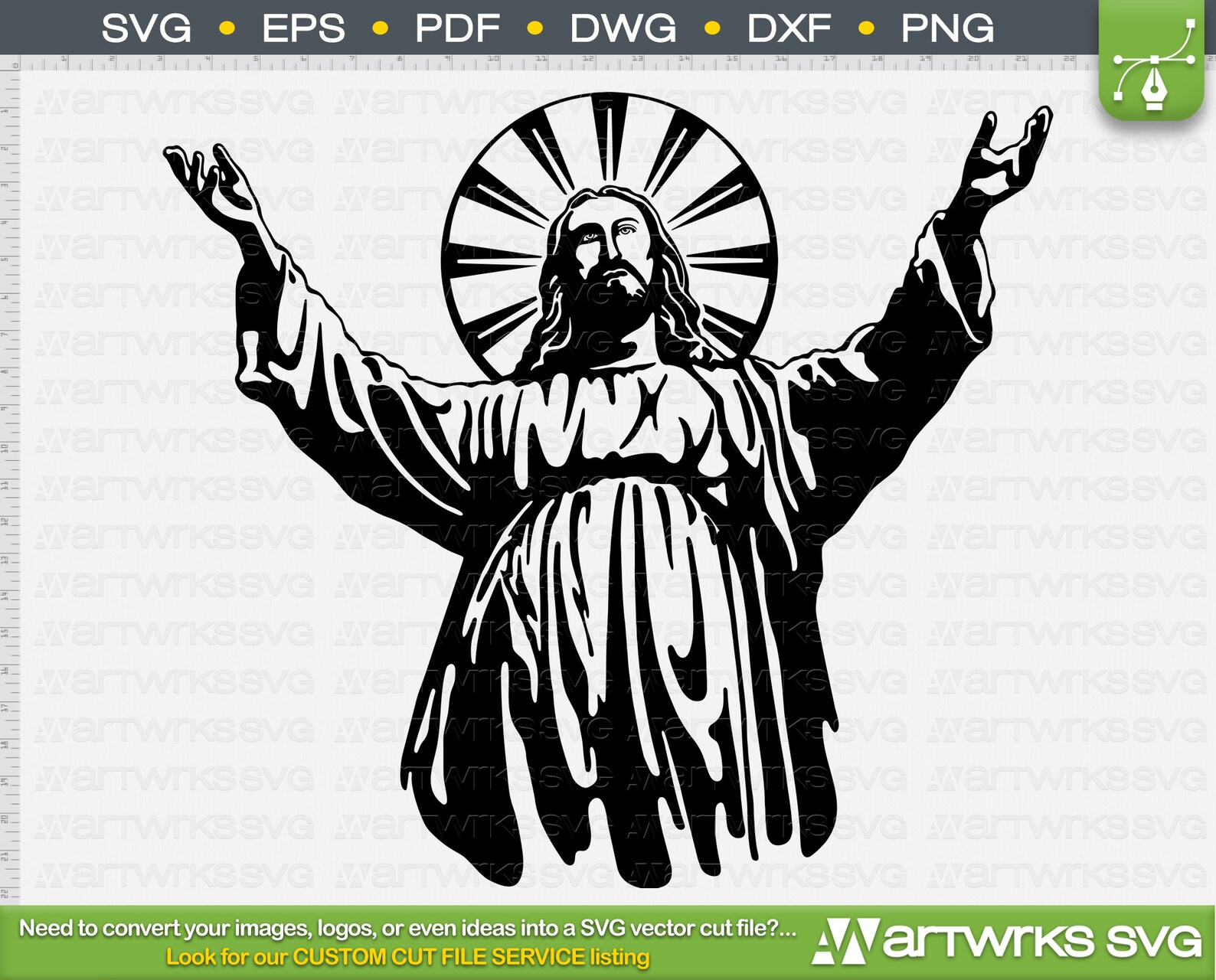 Jesus SVG Laser Cut Files Religious SVG by Artworks SVG - Etsy
