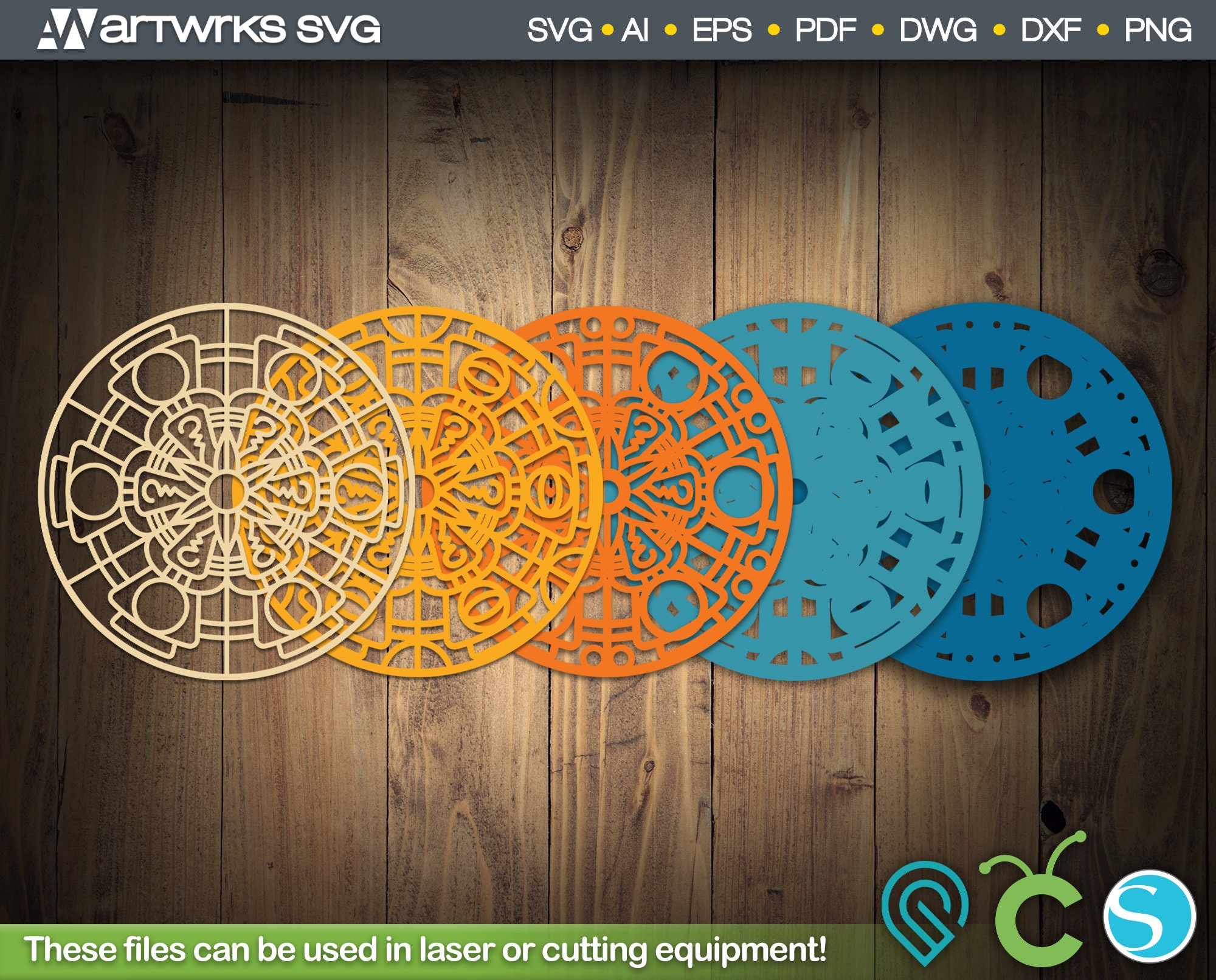 Layered Mandala SVG 3D Mandala SVG Mandala Svg | Mandala by Artworks ...