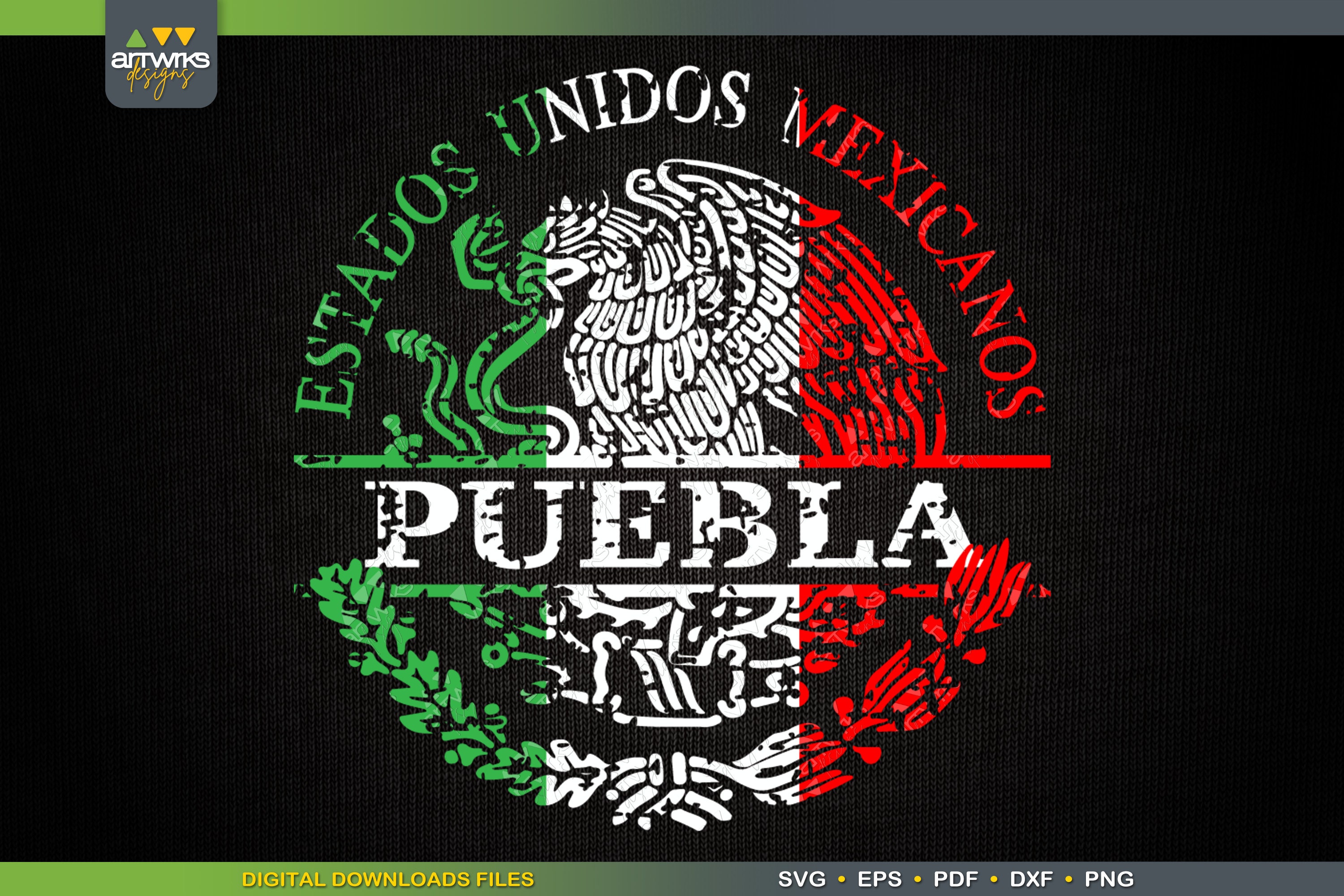 Distressed Escudo Nacional Aguila Mexicana Split Monogram SVG - Etsy