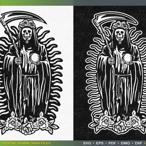 SANTA MUERTE SVG Holy Death Grim Reaper La Santisima Muerte - Etsy Hong ...