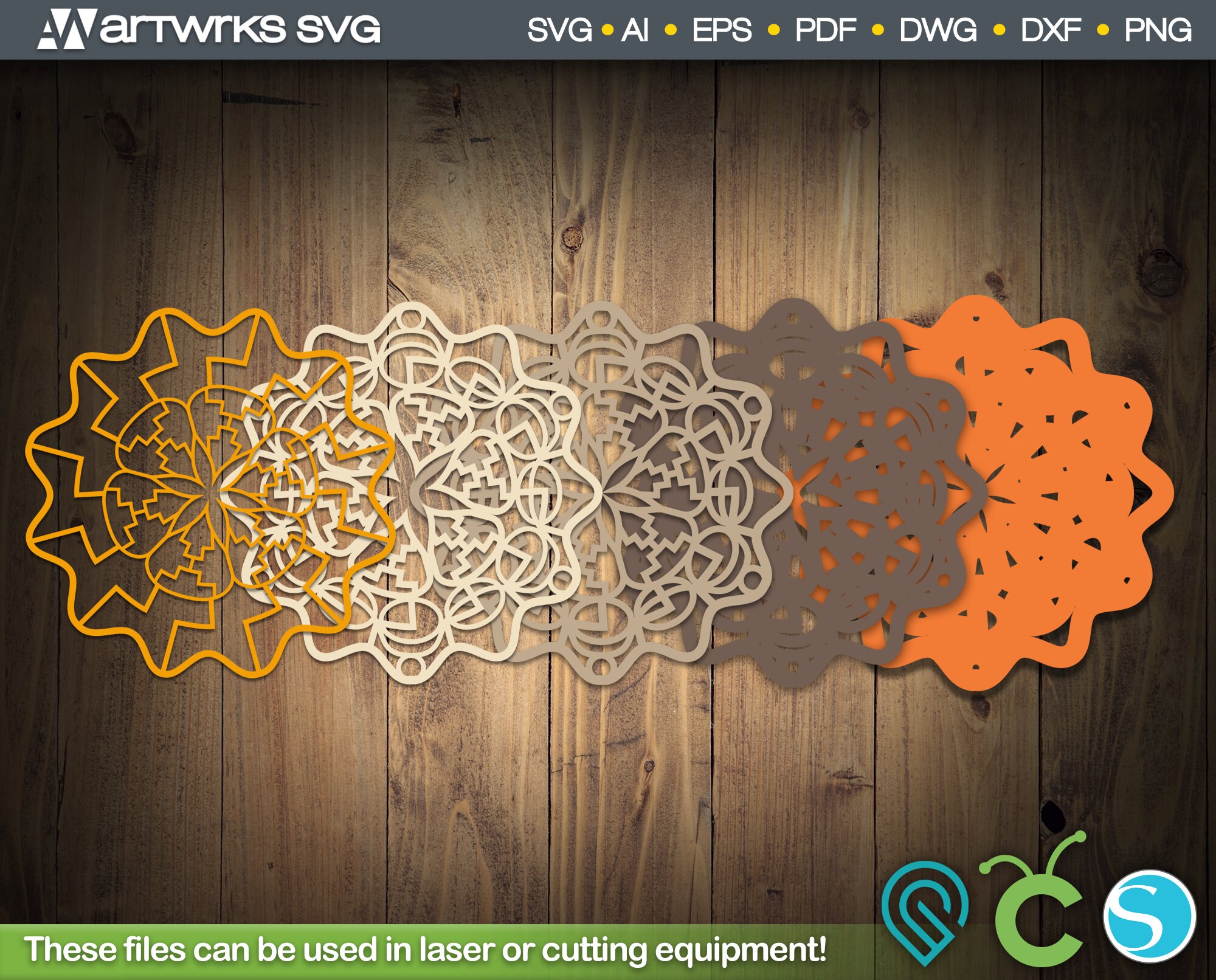 3D Mandala SVG Layered Mandala SVG Mandala | Pattern by Artworks SVG - Etsy