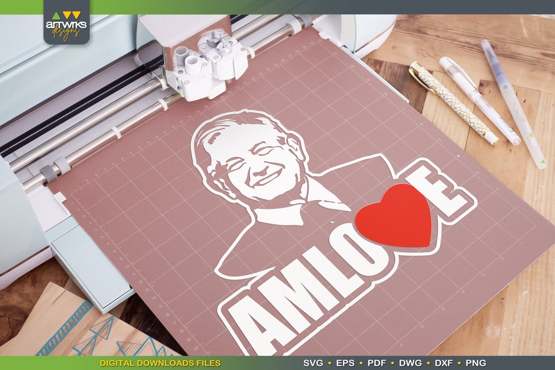 Andres Manuel Lopez Obrador AMLO Mexico SVG Amlovers AMLOVE - Etsy