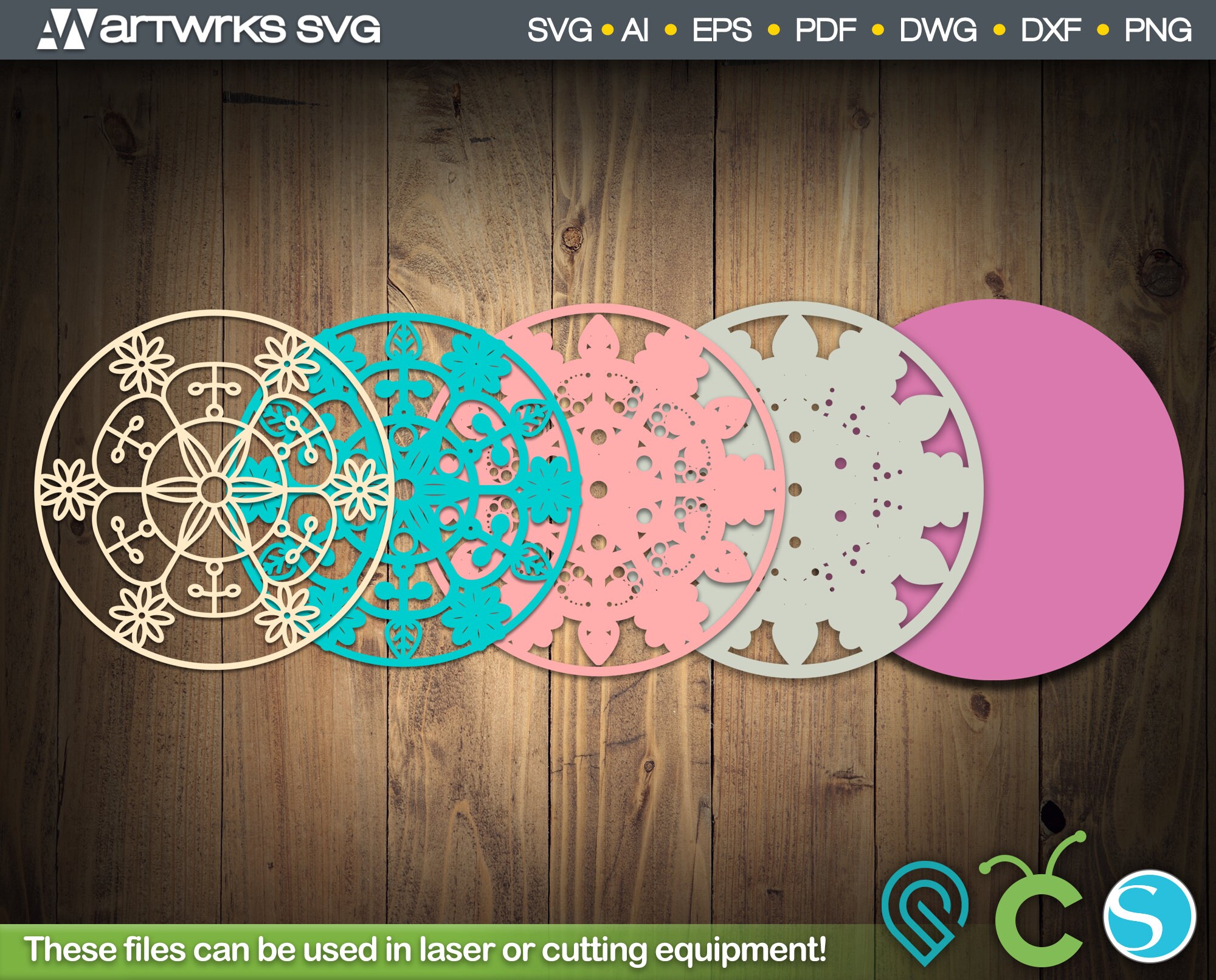 Layered Mandala SVG 3D Mandala SVG Pattern Mandala Svg by - Etsy