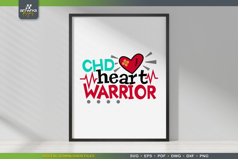 CHD | Awareness SVG Heart Defect Disease Digital Cut File Heart Svg for ...