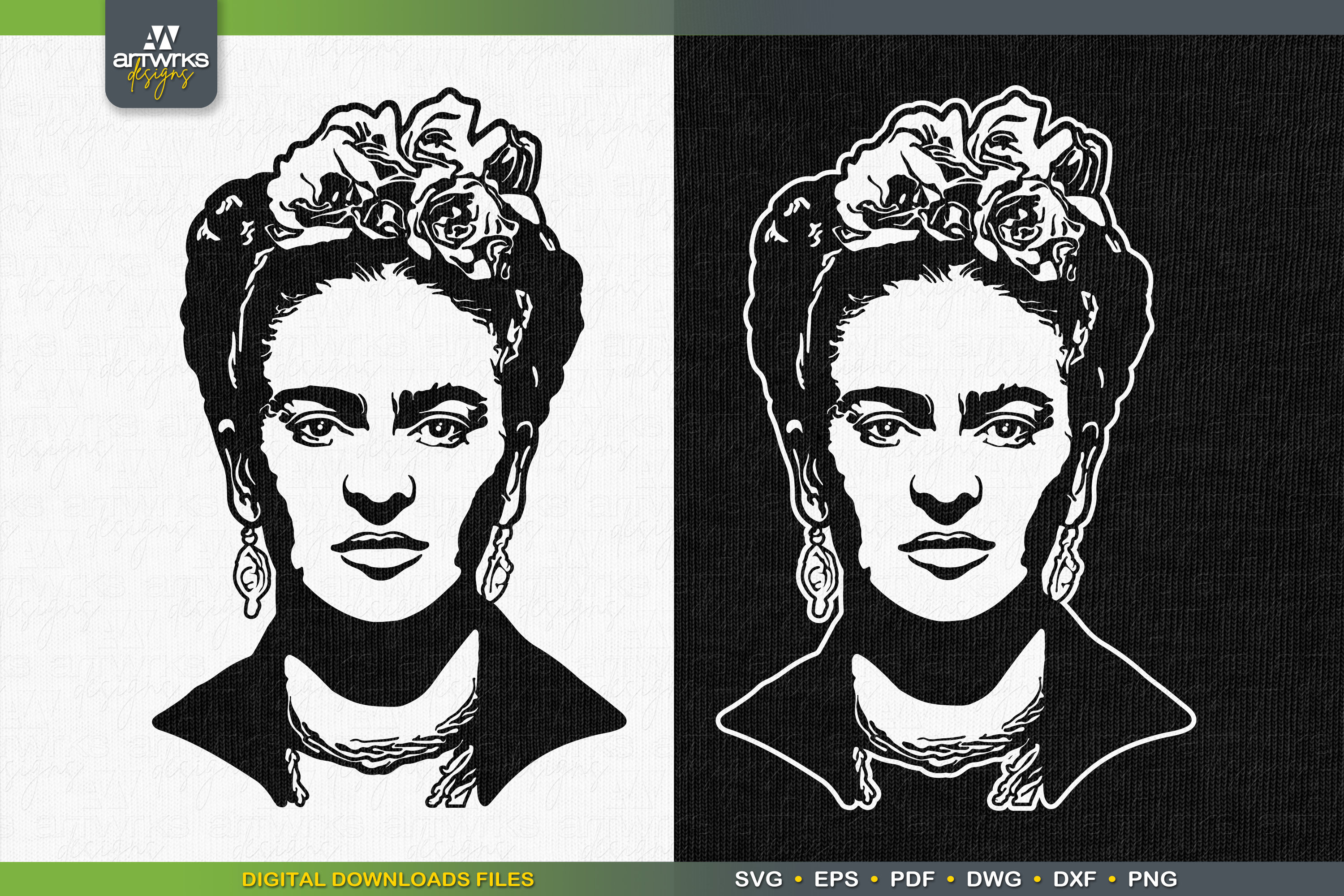 Frida Kahlo Design Mexican SVG Frida Kahlo Art SVG Files - Etsy