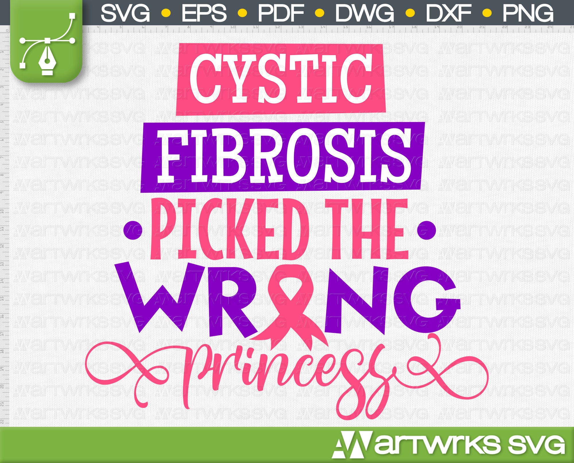 Cystic Fibrosis Awareness Ribbons SVG Survivor Cancer Svg by - Etsy