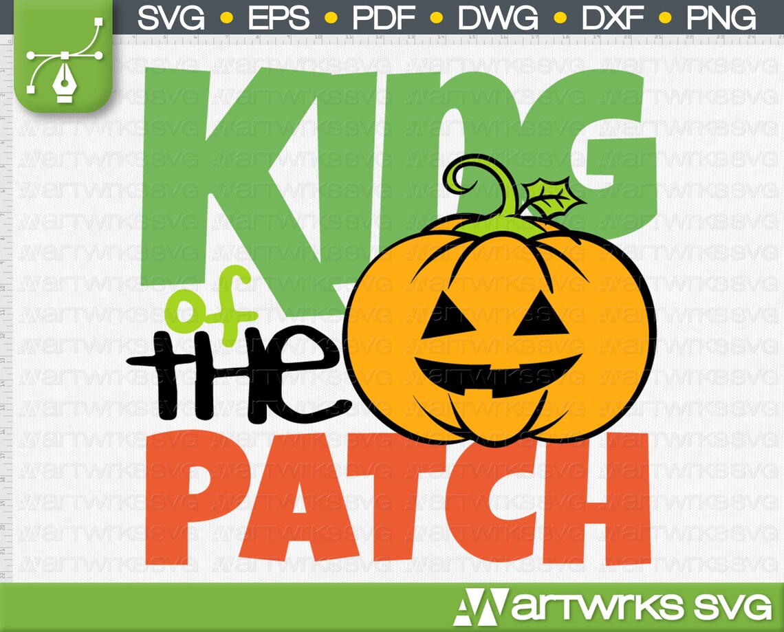 Halloween Clipart King Crown Patch Pumpkin Svg | Halloween Svg by ...