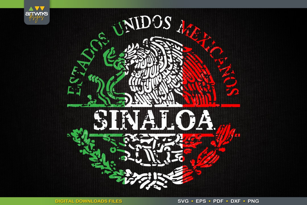 Escudo Nacional Aguila Mexicana Split Monogram SVG File Sinaloa ...