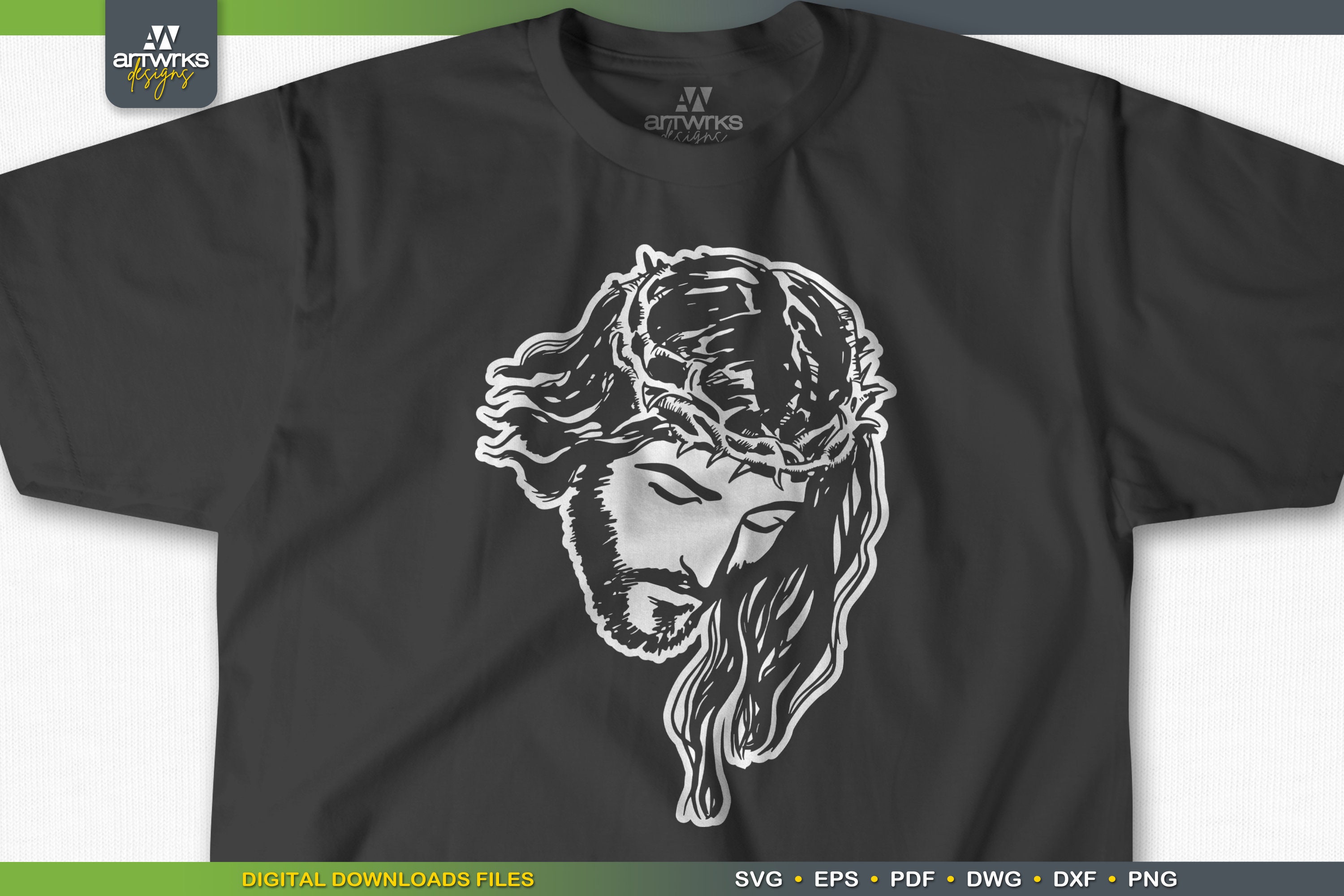 Holy Face of Jesus SVG Crown of Thorns SVG Religious SVG | Etsy