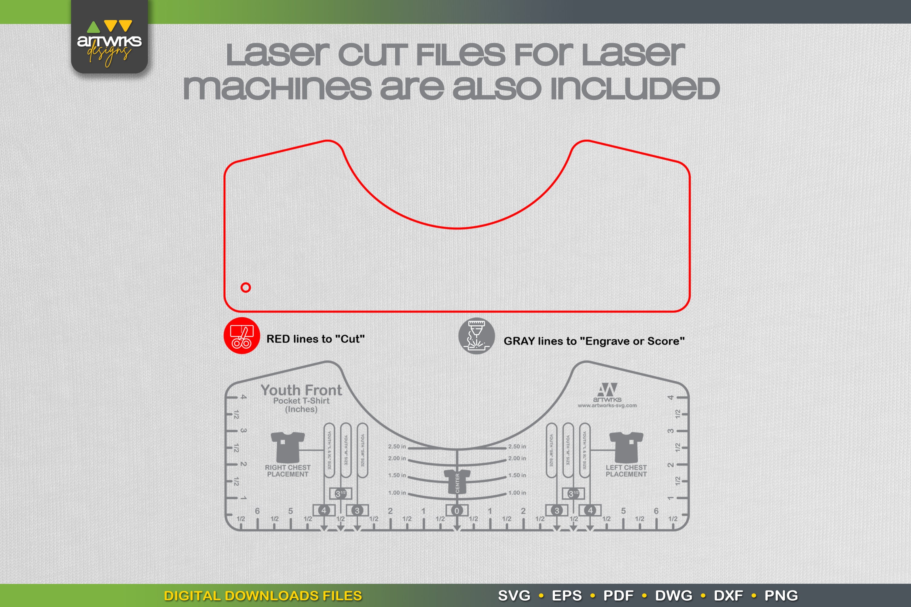 T-shirt Alignment Tool Printable PDF Printable SVG Bundle Vinyl ...