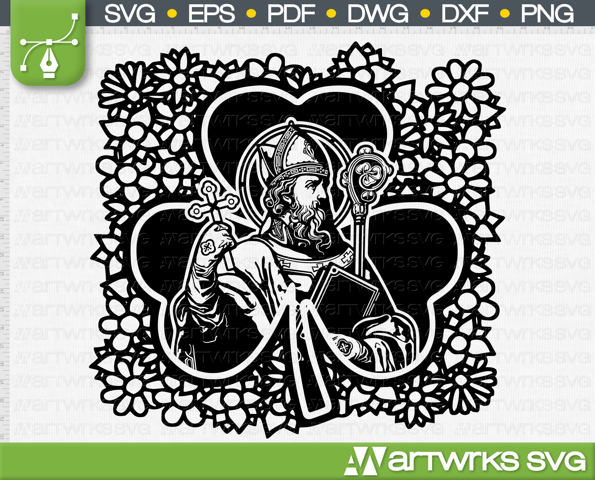 St Patricks Day SVG San Patricio Catholic Clipart | Religious SVG by ...