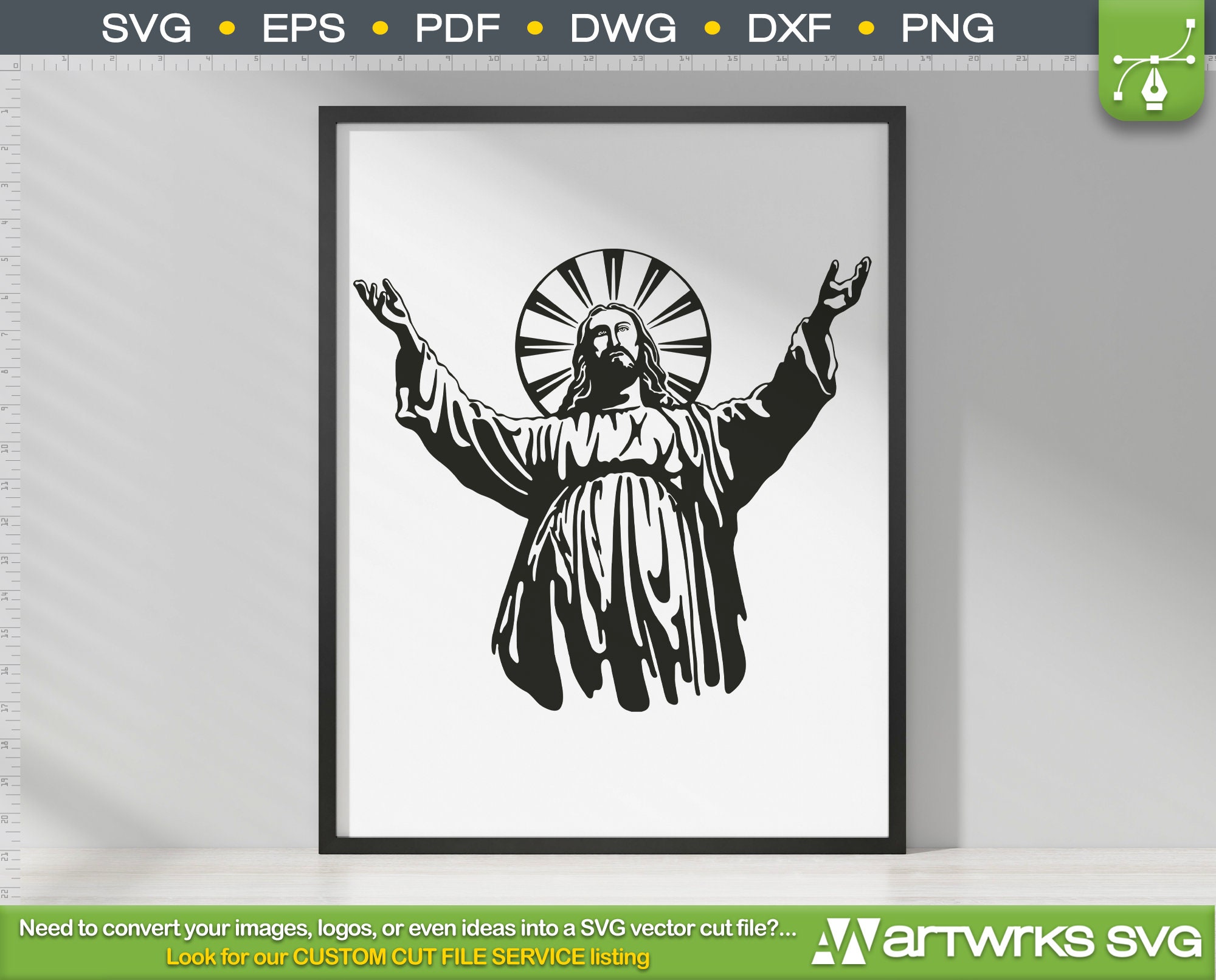 Jesus SVG Laser Cut Files Religious SVG by Artworks SVG - Etsy