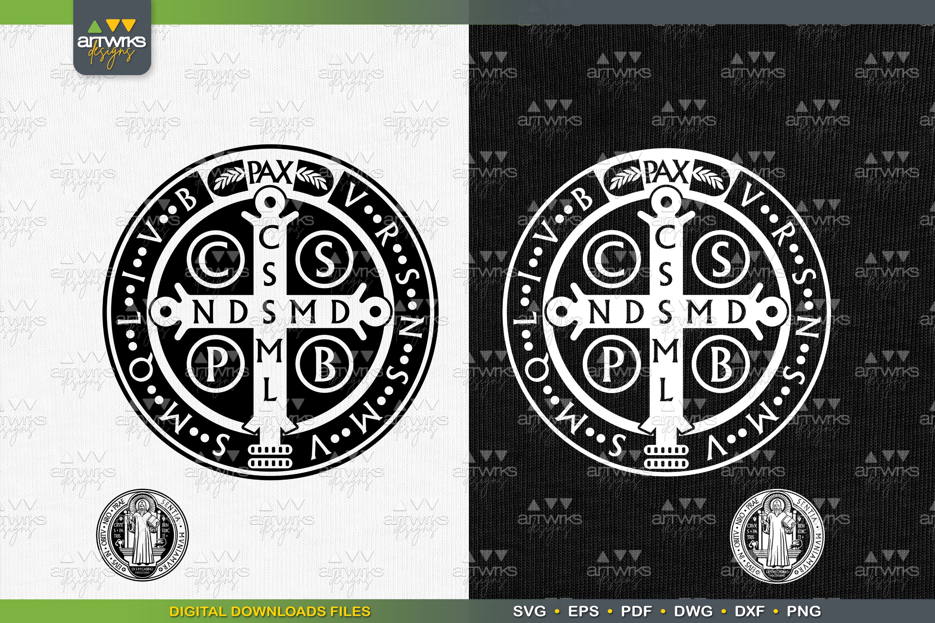 San Benito | Saint Benedict Medal Catholic SVG Files for Cricut and ...