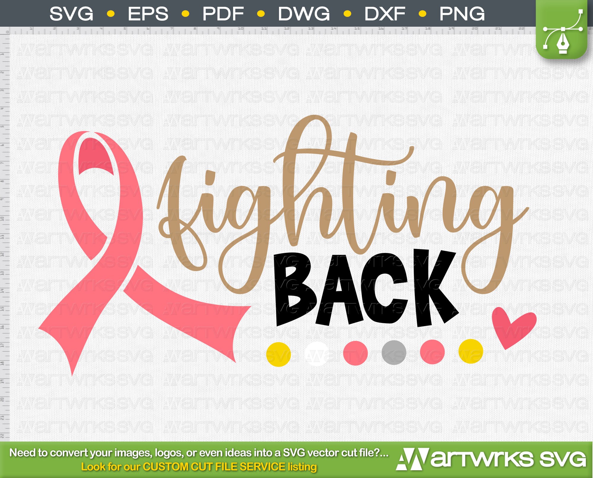 Cancer SVG Files for Cricut and Silhouette Cameo Fighting - Etsy