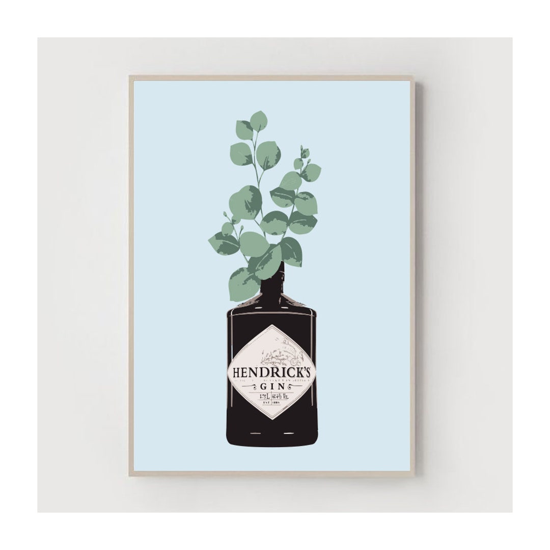Digital Download, Gin Print, A4, A3, Art Print, Wall Art, Unique ...