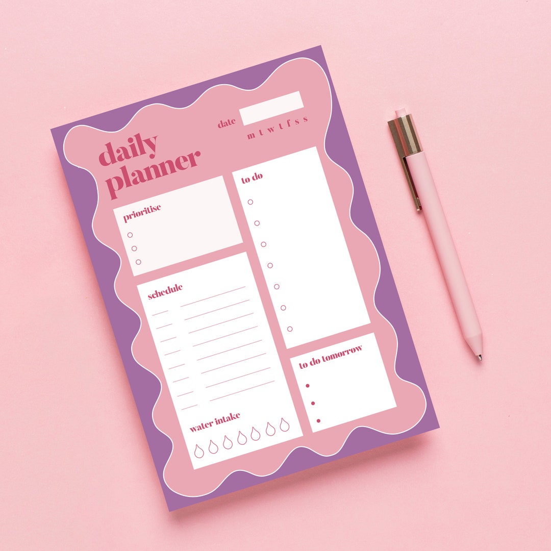Daily, Planner, Notepad, A5, Planner, 25 Pages, 350gsm, Abstract, Pad ...