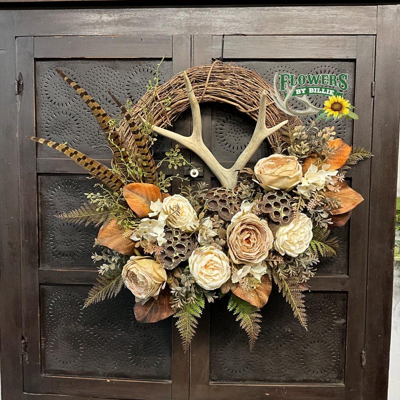 Antler Wreath - Etsy