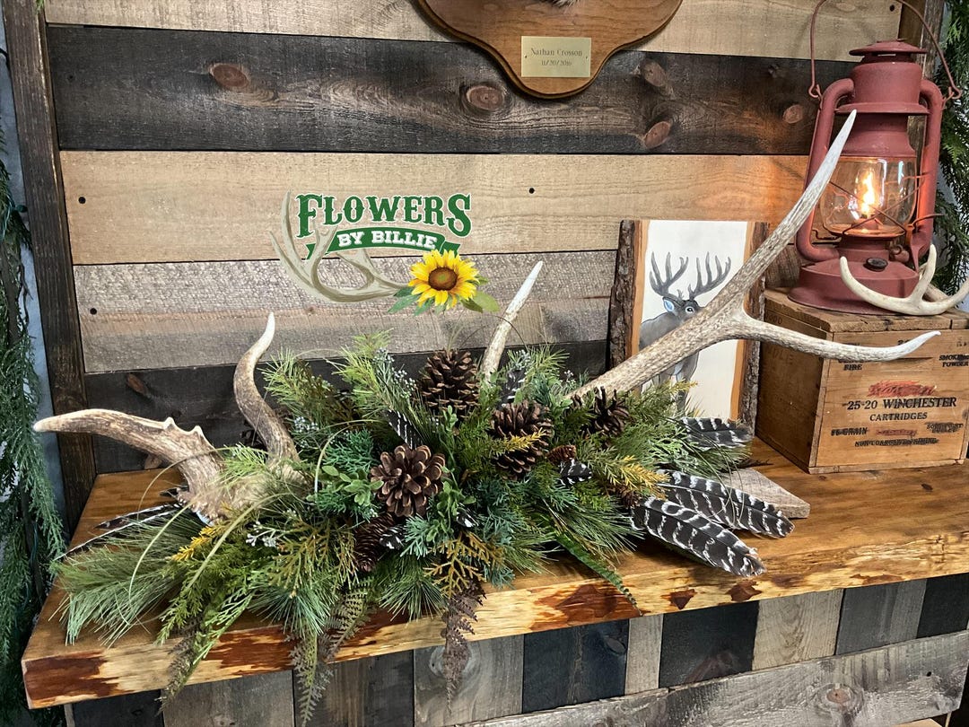 Rustic Elk Antler Centerpiece, Elk Antler, Elk Antler Table Piece ...