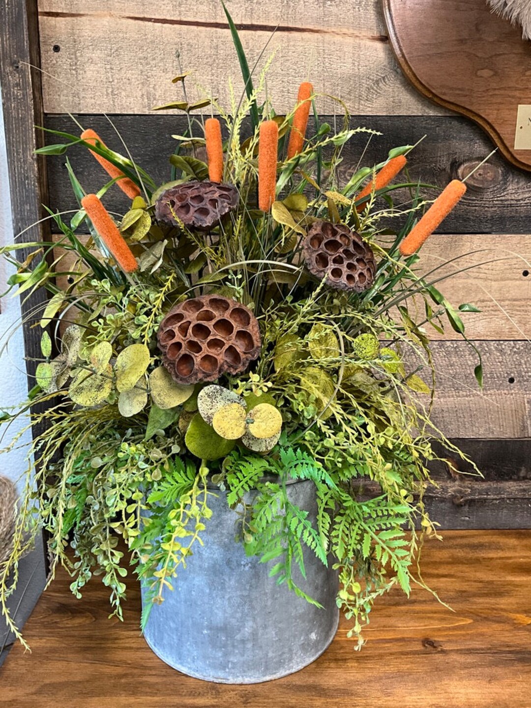 Vintage Minnow Bucket Arrangement, Fishing Decor, Lake House ...