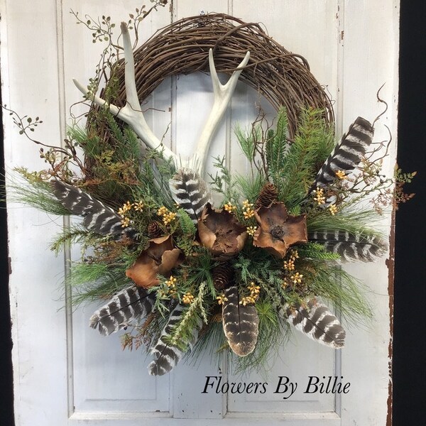 Antler Wreath - Etsy