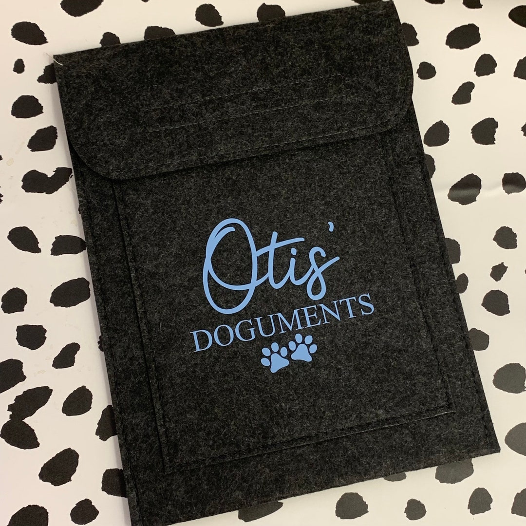Dog Cat Document Storage Folder Wallet Personalised , Vet Cards ...
