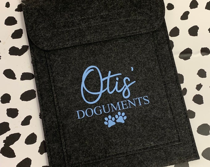 Personalised Pet Document Folder-dog Documents Folder,pet Information ...