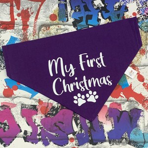 RED My First Christmas Dog Cat Bandana Neckerchief Bandana for Dogs ...