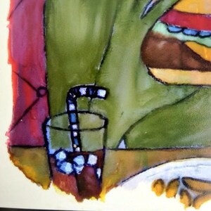 Art Print - Alien Eating a Cheeseburger in a Diner - Silly Scifi ...