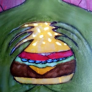 Art Print - Alien Eating a Cheeseburger in a Diner - Silly Scifi ...
