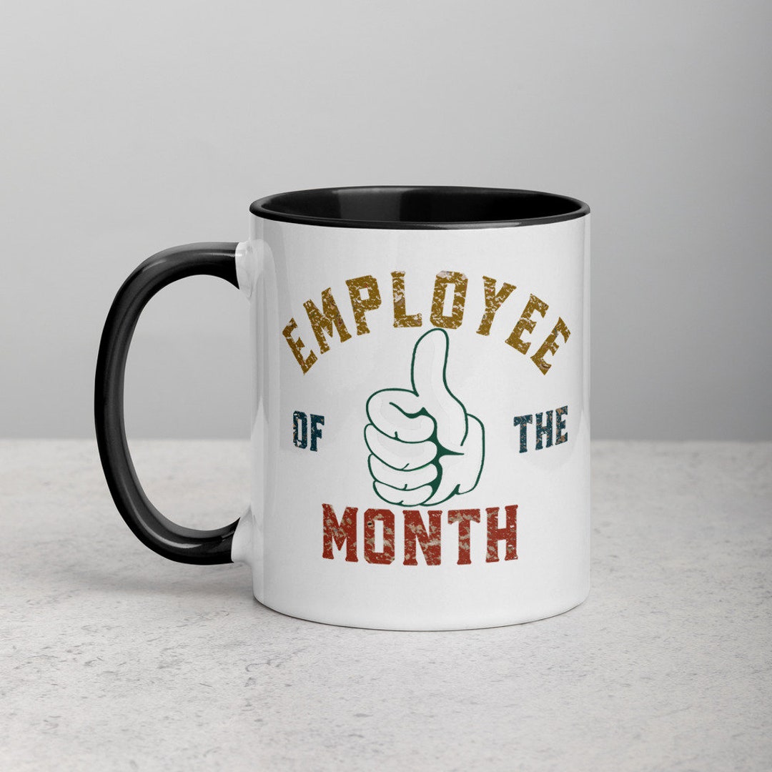 Employee of the Month Mug: Double Printed Ceramic Mug With Color Inside ...