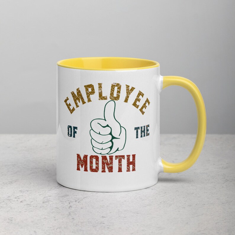 Employee of the Month Mug: Double Printed Ceramic Mug With Color Inside ...