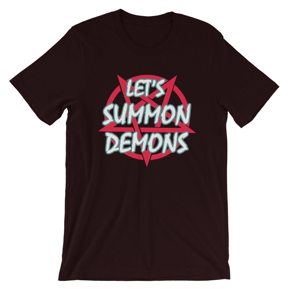 Let's Summon Demons Warlock Pentagram Shirt, Demonic Fantasy Gift for ...
