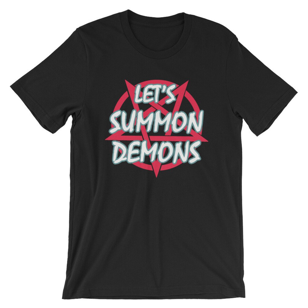 Let's Summon Demons Warlock Pentagram Shirt, Demonic Fantasy Gift for ...