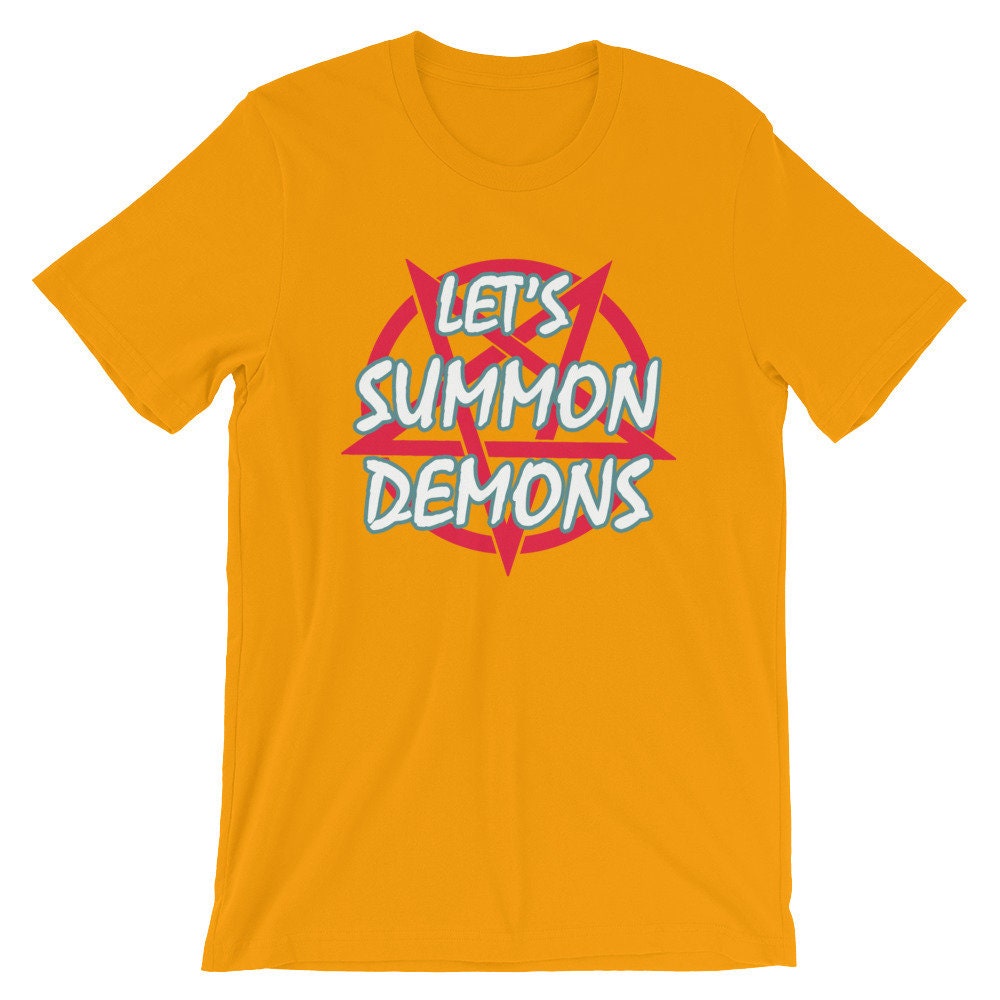 Let's Summon Demons Warlock Pentagram Shirt, Demonic Fantasy Gift for ...