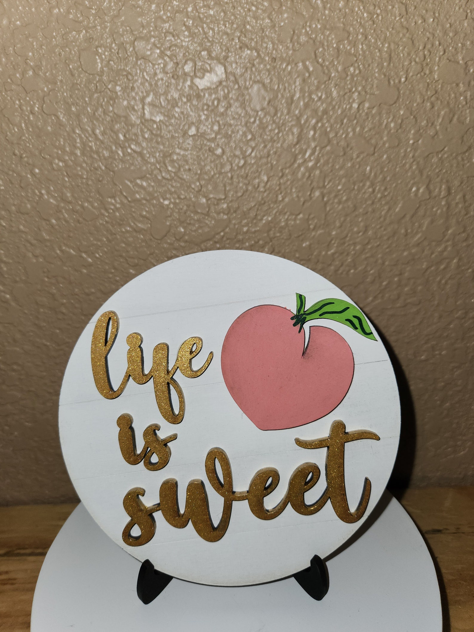 Peach Tiered Tray Decor Summer Peaches Sweet Decorations - Etsy