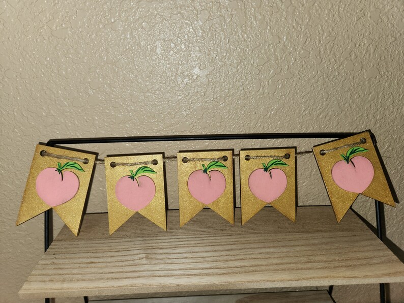Peach Tiered Tray Decor Summer Peaches Sweet Decorations - Etsy